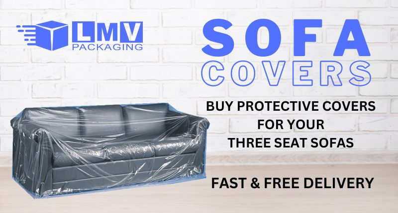 Three Seat Sofa Plastic Cover Tower Gateway | LMV PACKAGING